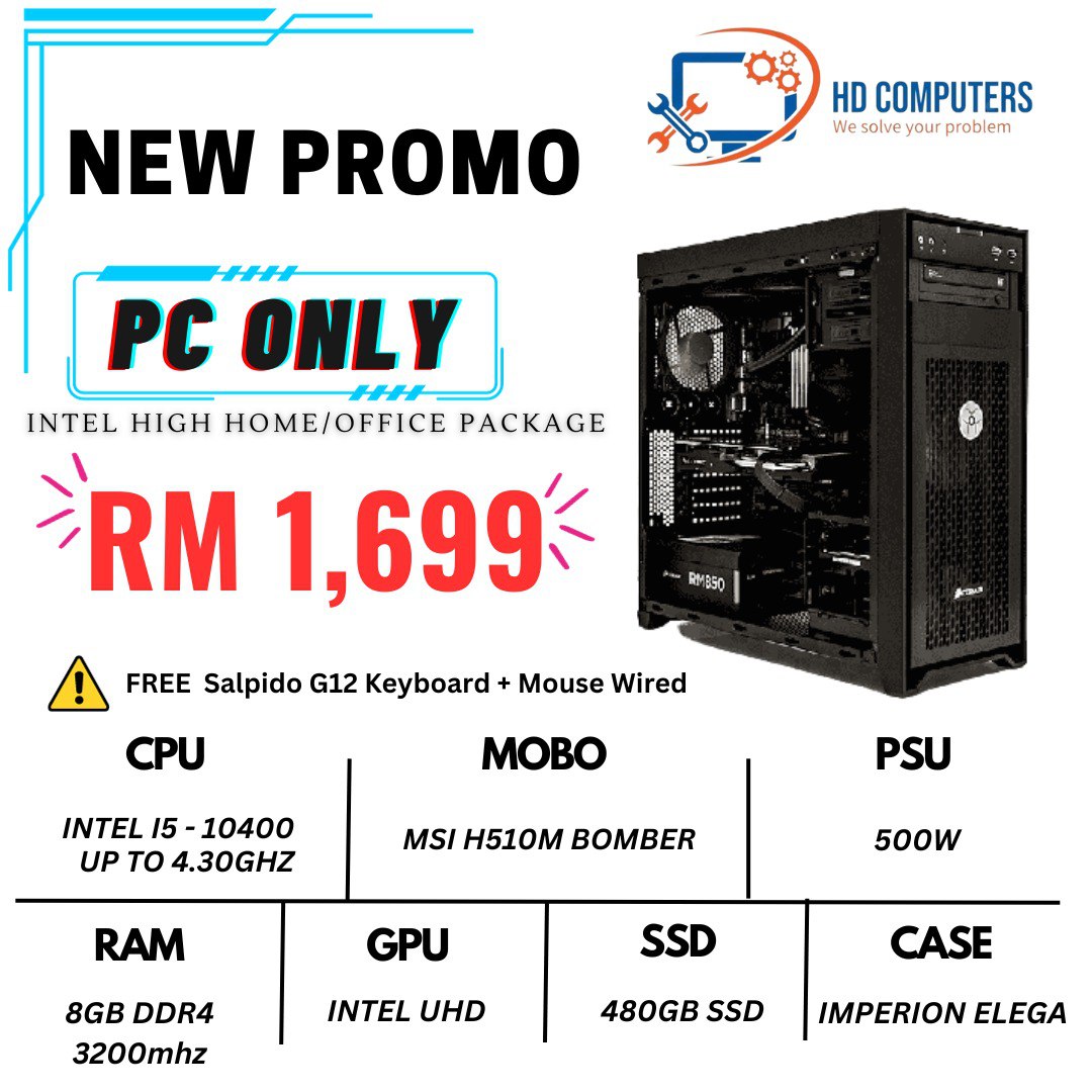INTEL HIGH HOME/OFFICE PACKAGE - HD Computers - Kedai Komputer Kemaman